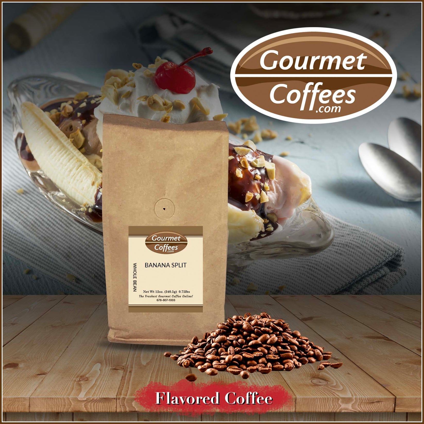 Banana Split Flavored Coffee – GRMS, gourmetcoffees.com