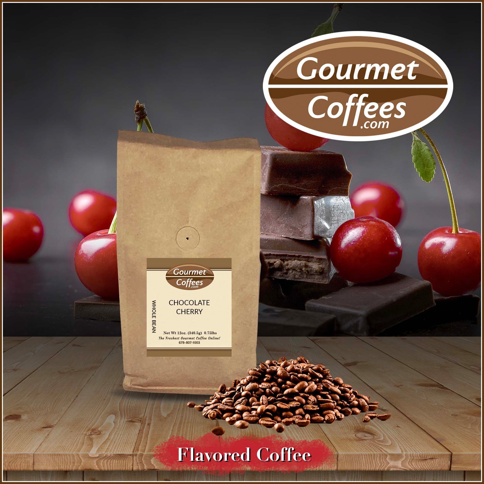 Chocolate Cherry Flavored Coffee – GRMS, gourmetcoffees.com