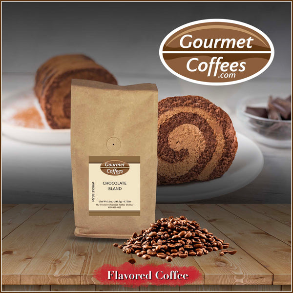Chocolate Island Flavored Coffee – GRMS, gourmetcoffees.com