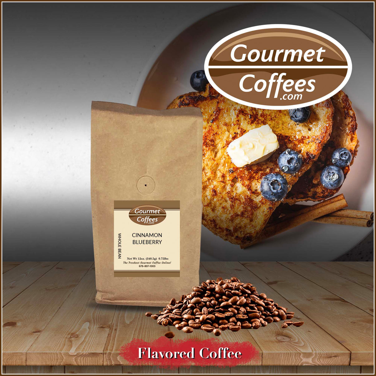 Cinnamon Blueberry Flavored Coffee – GRMS, gourmetcoffees.com