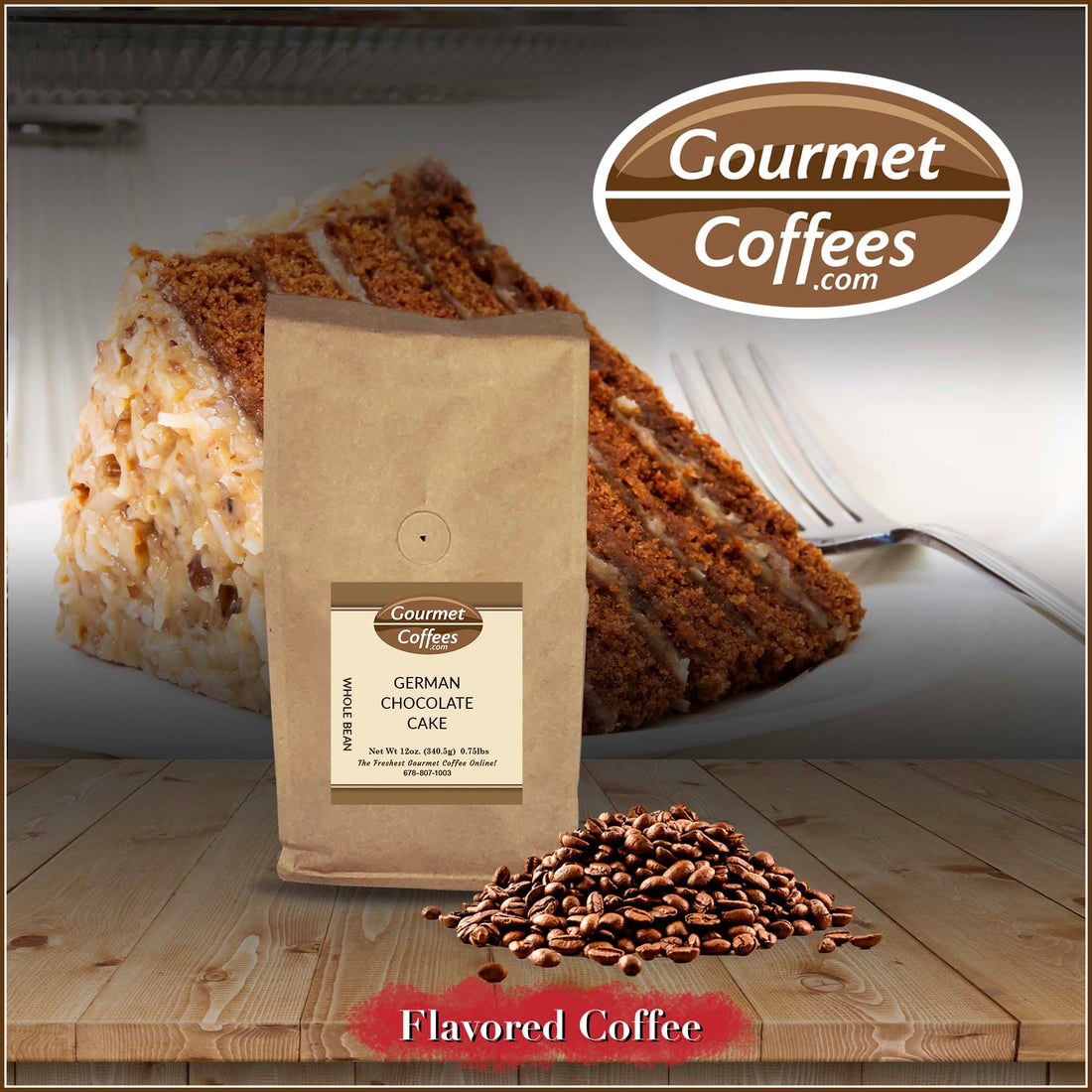 German Chocolate Cake Flavored Coffee – GRMS, gourmetcoffees.com