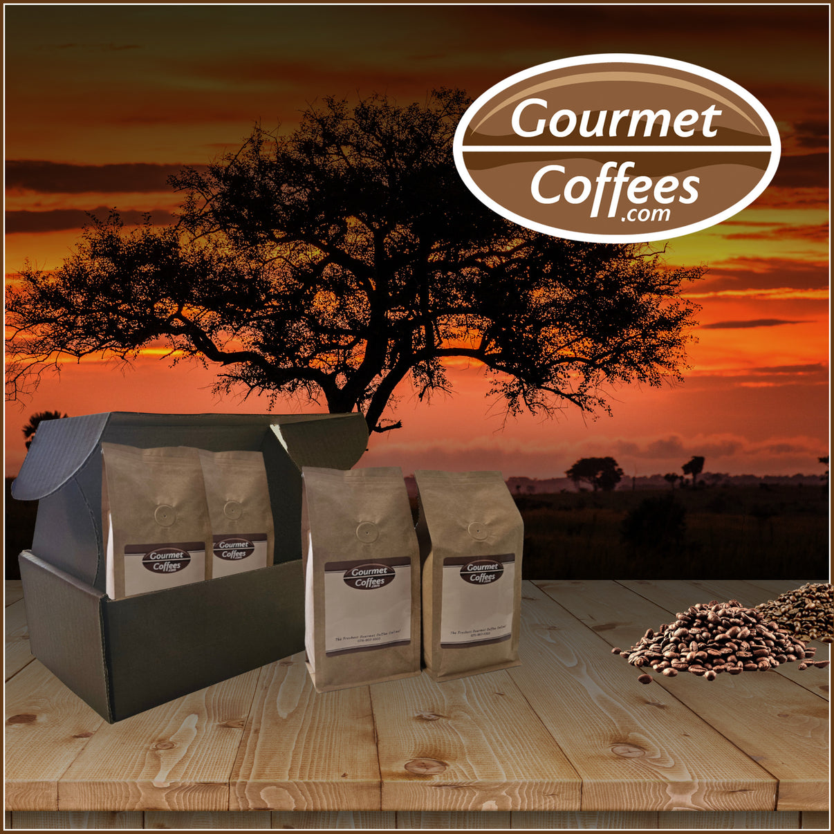 African Coffee Sampler – GRMS, gourmetcoffees.com