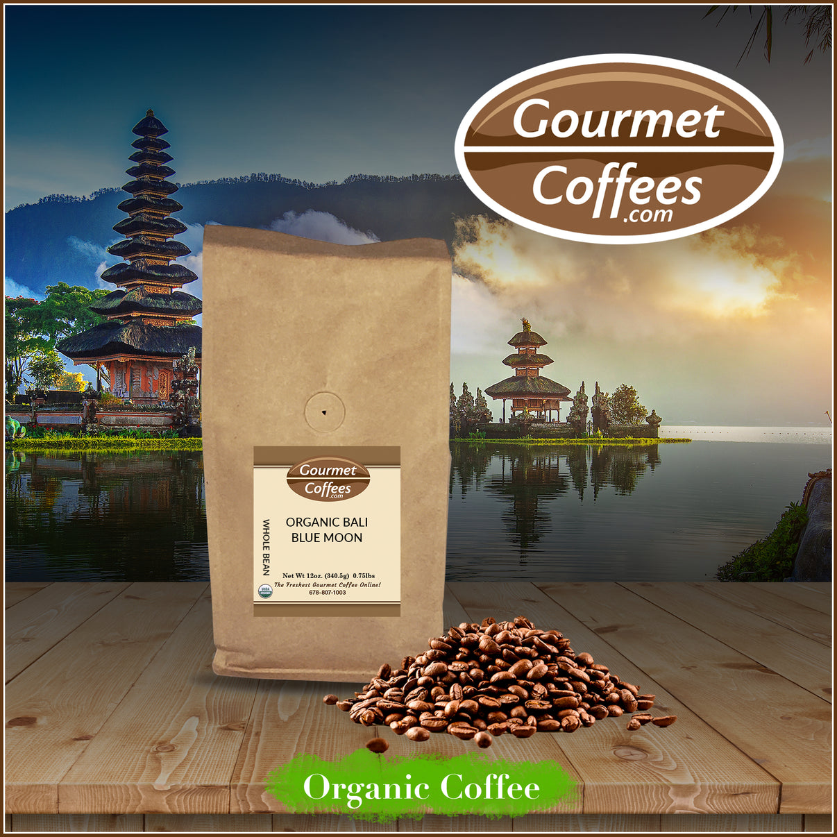 Organic Bali Blue Moon Coffee – GRMS, gourmetcoffees.com