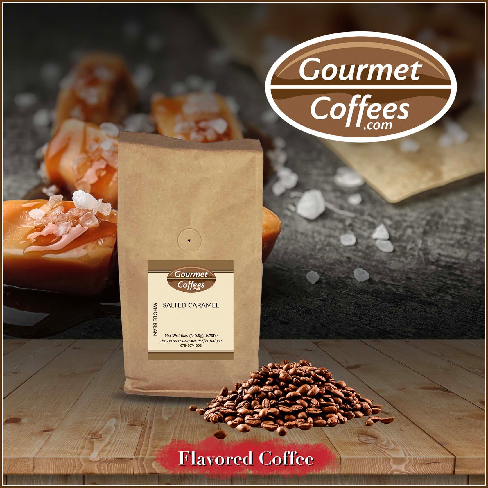 Salted Caramel Flavored Coffee – GRMS, gourmetcoffees.com